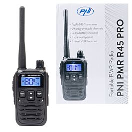 Portable radio station PNI PMR R45 PRO 446MHz, 0.5W, 99 programmable ...